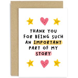 cute thank you card for friend - cute appreciation gift for her colleagues classmates - thinking of you sympathy encouragement card | blank inside