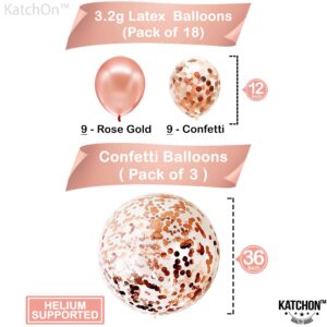 KatchOn, 2024 Gold Balloons Set - Huge 40 Inch, Pack of 25 | 2024 Balloons Graduation, Graduation Decorations Class of 2024 | Rose Gold Class of 2024 Balloons, Rose Gold Graduation Decorations 2024