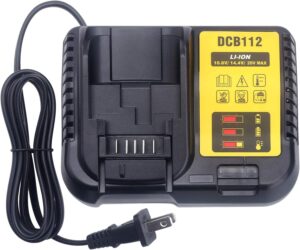 qbmel dcb112 rapid charger compatible with de-walt 12v-20v max lithium battery charger