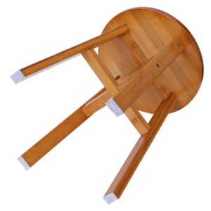 QANYEGN Multipurpose Wood Low Stool, Small Bench Seat, Small End Table Stool, Bathroom Stool Wood for Living Room, Bathroom(Medium Rod Stool)