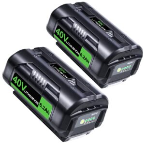 fske 2pack 6.2ah 40v battery replacement for ryobi 40v battery op4050 op4040 op40601, compatible with all ryobi 40v cordless power tools