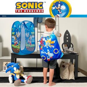 Sonic Anime Kids Room Collapsible Storage Bin Pop Up Hamper, One Size, (100% Officially Licensed Product)