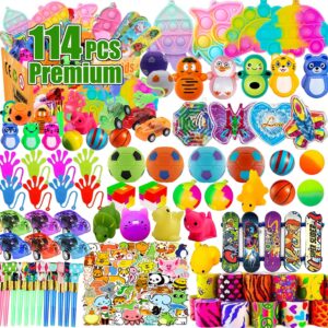 yoaushy 114 pcs party favors for kids 4-8, prizes box toys for kids classroom, treasure box toys for classroom, treasure chest, pinata fillers goodie bag stuffers, valentines day gifts for kids