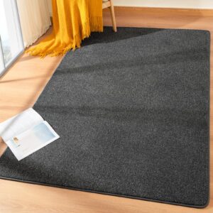 Rtizon Area Rug for Bedroom, 4x6 Feet Black and White Shag Rugs with Memory Foam for Living Room Dorm, Machine Washable Carpet for Girls Kids Nursery Play Room