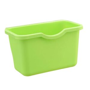 childweet multifunctional green plastic hanging trash can space saving wastebasket for deskside bathroom kitchen and recycling foldable waste bin container