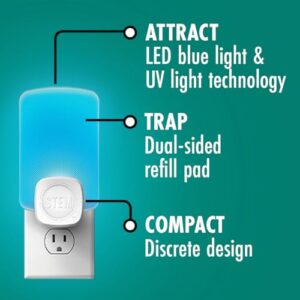 STEM Light Trap Refill Cartridges, Indoor Fruit Fly Trap, Effective Insect Control for Home, Attracts and Traps Flying Insects, Compatible With STEM Light Trap, 3 Count