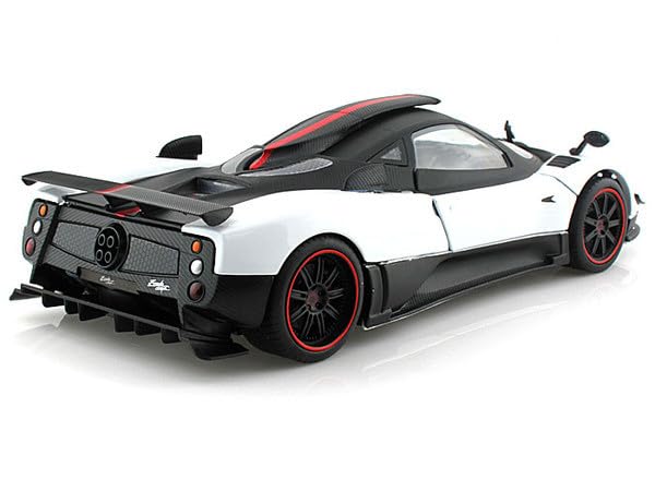 Pagani Zonda 5 Cinque White and Black 1/18 Diecast Model Car by Motormax 79158white