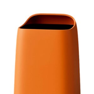 ＫＬＫＣＭＳ Trash Can Waste Basket Minimalist Durable Dustbin Household Garbage Container Can Recycle Bin for Office Dorm Laundry Bedroom, Orange