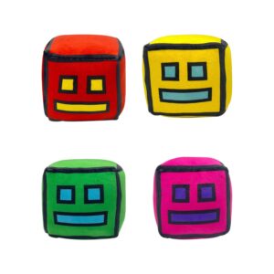 fotn 4 pcs geometry games sprint plush toys-plush animals plush cube volume wood plush doll toys kids gift