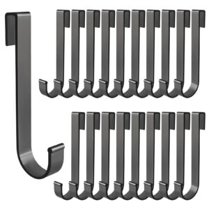 uvkdeenk 20 pcs j grid wall picture hooks, hanging sink grid hooks, pot racks aluminum hooks for retail, displaying photos, art exhibits, paintings, convenience stores(black)