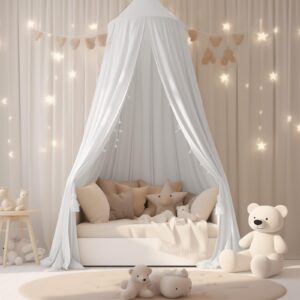 sublaga wihte canopy, princess bedroom decor, canopy for girls room, room decorations for girls, girls canopy for bed, soft smooth playing tent canopy girls room decoration princess castle