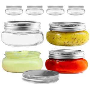 chgshine wide mouth mason jar 8 oz for pickling, shea butter body butter, canning, candles, fruit preserves, jam or jelly - glass jar with lids 8pc