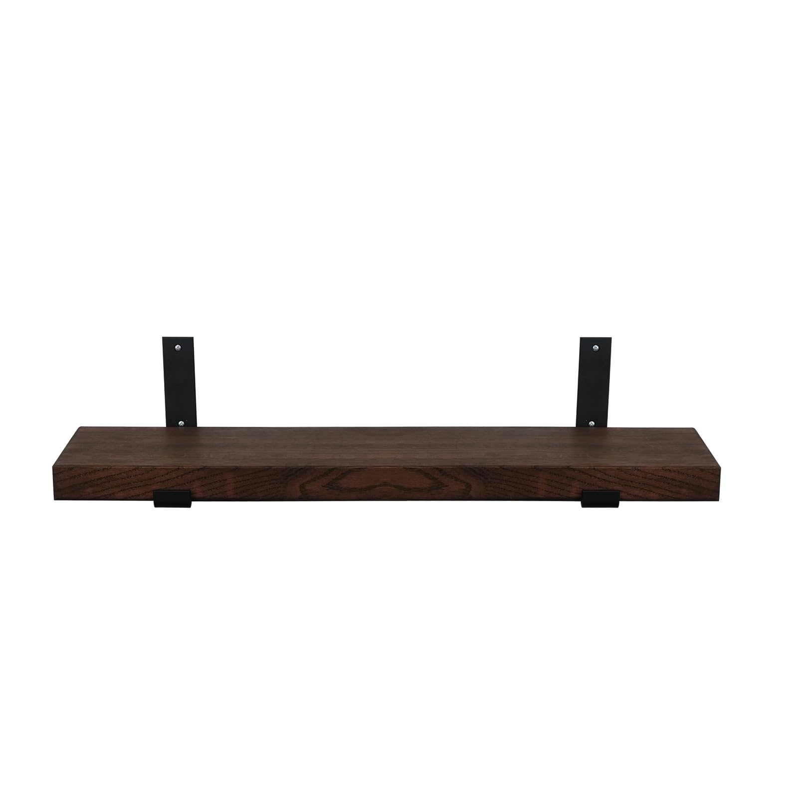 CONSDAN Floating Shelves, USA Grown Solid Oak Hardwood, Wall Shelves for Bedroom, Bathroom, Living Room, Kitchen, 24x7.5x1.5 in, Dark Walnut