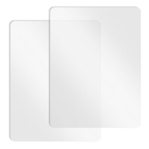 2pcs 15.7x11.8 in plastic placemats matte transparent heat resistant washable table mats, wipeable clear table mat large vinyl placemats for table,dining,kitchen,crafting,hard plastic table protector