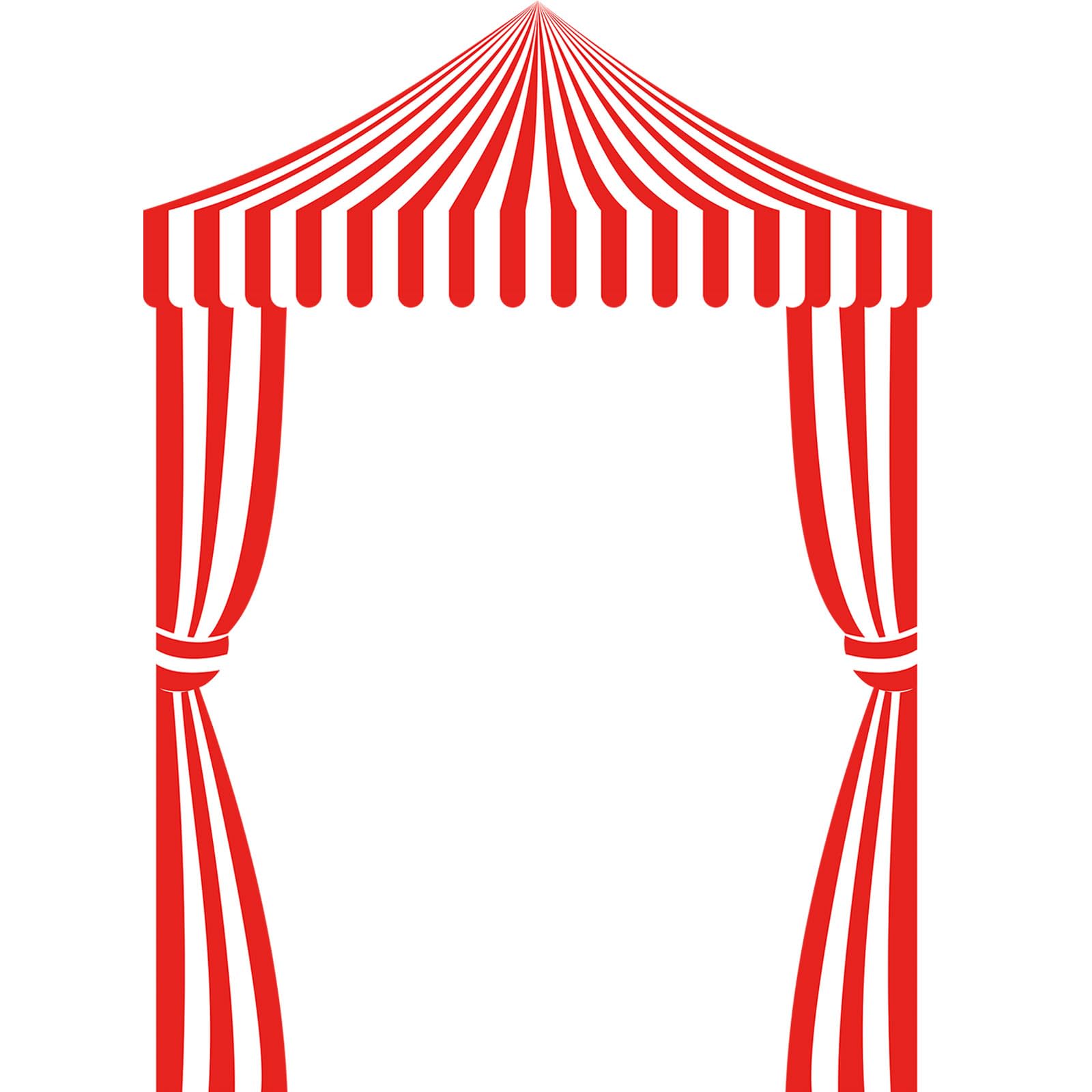 Ziliny 3 Pcs Carnival Party Decorations Circus Tent Awning Halloween Red White Banner Concession Stand(Striped Style)