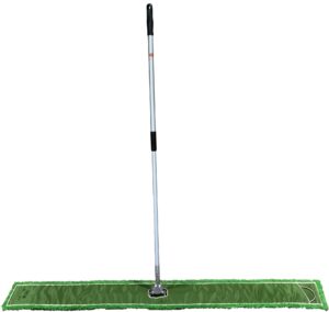 green monster - 72" twisted-loop microfiber dust mop kit: superior cleaning for large spaces