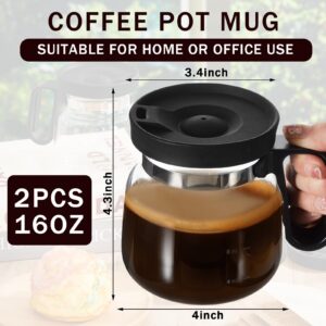 Yungyan 2 Pcs 16 oz Coffee Pot Mug with Spill Proof Lid Unique Coffee Mugs Novelty Funny Cool Coffee Mug That Friends Coworkers Will Talk About for Colleagues Home Office Gift