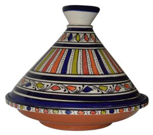 moroccan handmade serving tagine exquisite ceramic with vivid colors original large 12 inches across