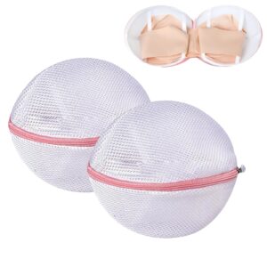 zcyjhot 2pcs underwear laundry bag with zipper，bra washing bag for laundry mesh，honeycomb mesh laundry bags for delicates, large lingerie wash bag pink(7.87in*7.87in)