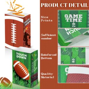 CHENRINDECO Football Party Bags 36 Packs Football Party Gift Bags Super Football Kraft Paper Treat Bags for Football Bowl Theme Party Decoration Sports Birthday Party Supply