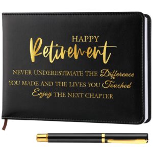 ctosree retirement guest book with signature pen retirement party supplies retirement party decorations retirement gifts for women men office colleague advice and wishes book for retirement (stylish)