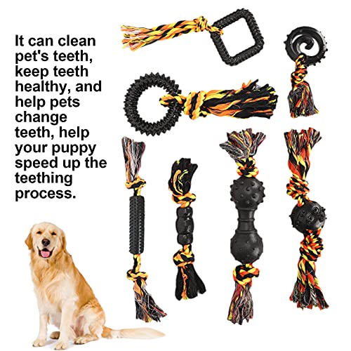 Pet Chewing Teeth Cleaning Toys,Pet Rope Chew Toys, Interactive Rope Dog Toys Gift Set, Dental Cleaning Chew Toys, Durable Dog Rope Toys for Medium Small Size Dogs