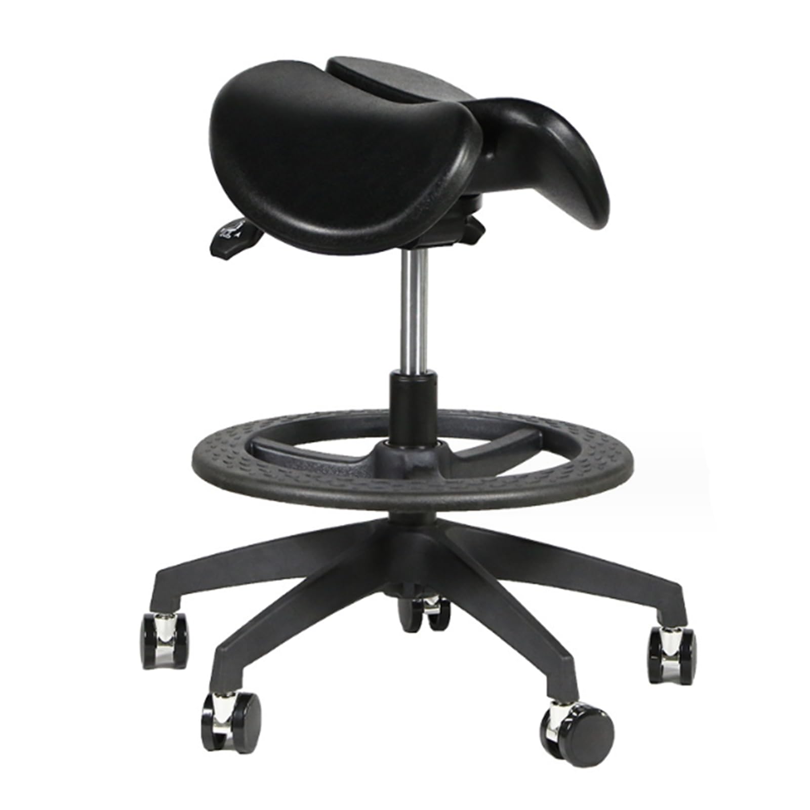 Saddle Stool Dentist Stool Dentist Chair Ergonomic Saddle Chair Adjustable Height for Drafting Lab Clinic Dentist Salon Massage Office,B,L