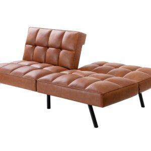 Futon Sofa Bed, Comfortable Futon Sofa Couch, Memory Foam Convertible Loveseat Sofa Bed, Split Back & Seat