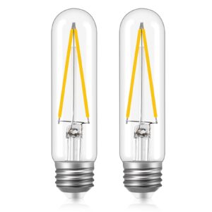 yizco t10 t30 tubular led bulb dimmable e26 base edison led light bulbs 40 watt equal 4w chandelier light bulb warm white 2 pack