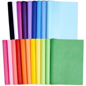 120 sheets 20"x14" wrapping tissue paper bulk in 20 assorted colors for christmas gift bags weddings birthday arts craft party decoration