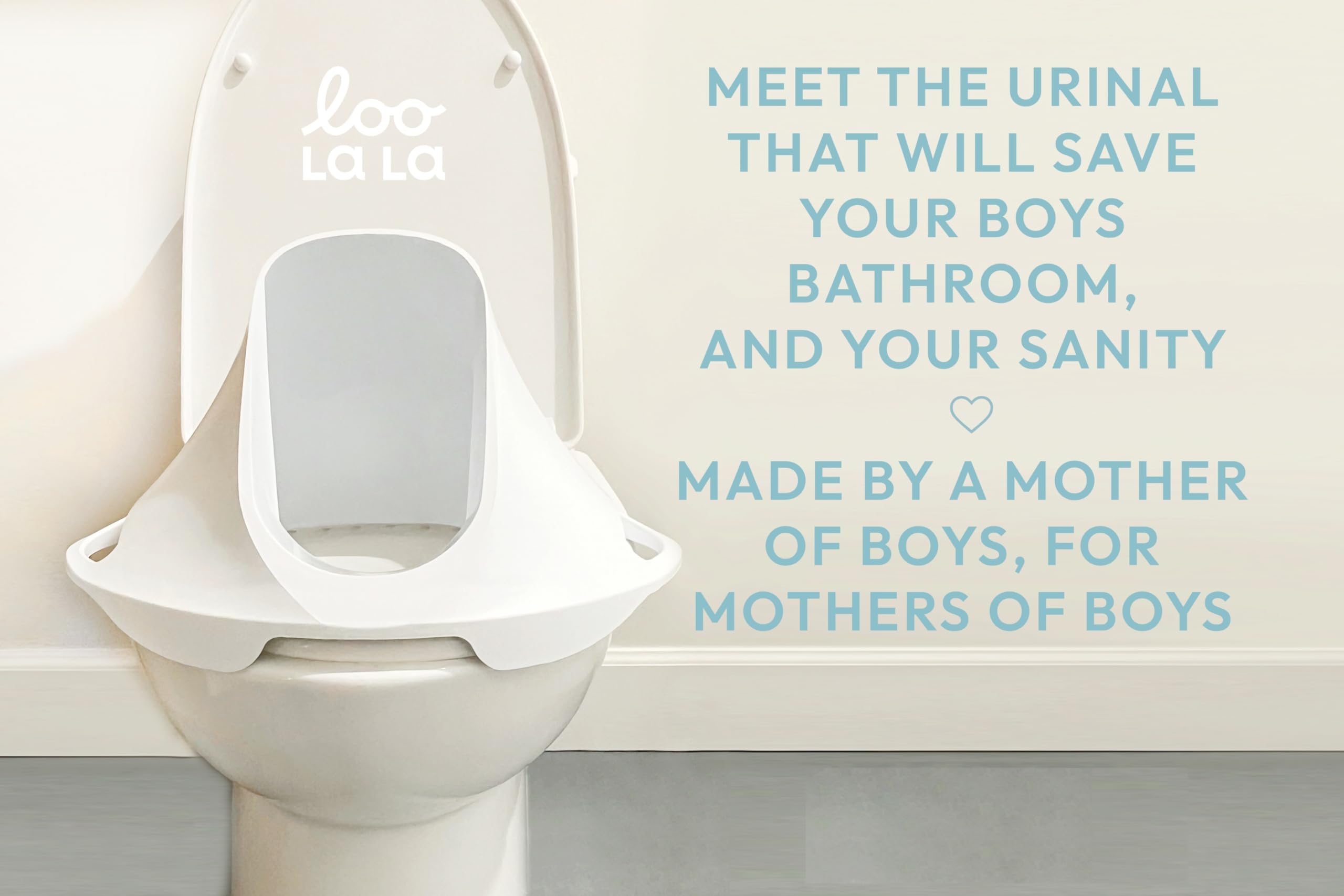 The Otter Topper | Urinal Adapter for Potty Training and Beyond, Easy-to-Clean, Made in USA, Age 2-7 Boys' Urinal Trainer with Sleek Design to Keep Kids' Bathroom Clean from Loo La La