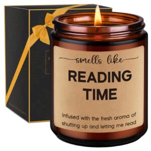 gspy book lover candle, book lovers gifts, gifts for readers - bookish gifts, reading gifts, book themed gifts - funny christmas, birthday gifts for book lovers women, bookworm, librarian, men