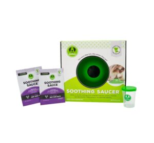 stashios soothing saucer calming kit- anxiety relief, all natural, healthy, stress reduction dogs