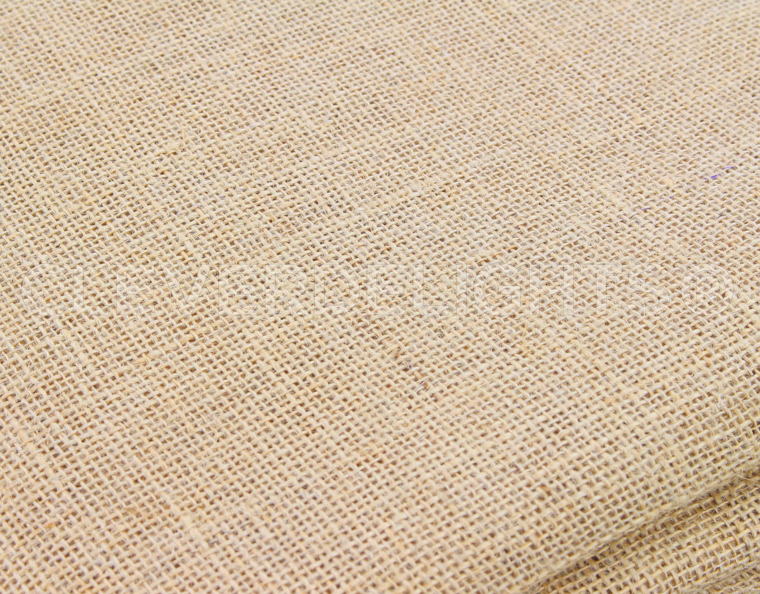 CleverDelights 60" Burlap Fabric - 5 Yards - Tight Weave Natural Jute Burlap Fabric - 60 Inch