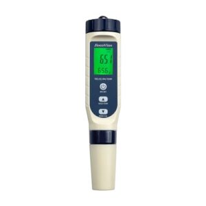 JiocoVino Digital pH/TDS Meter for Water Quality, 4 in 1 Waterproof Water Tester with Backlit Measurement 1-9990ppm for Drinking Swimming Pool Hydroponic Aquarium (Ivory White)