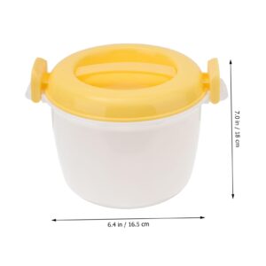 VINTORKY Rice Cooker Microwave Pasta Maker Microwave Safe Steamers Portable Microwave Rapid Rice Cooking Pasta Pot Microwave Rice Steamers Microwave Cup Cooker Office Plastic Food Non Stick