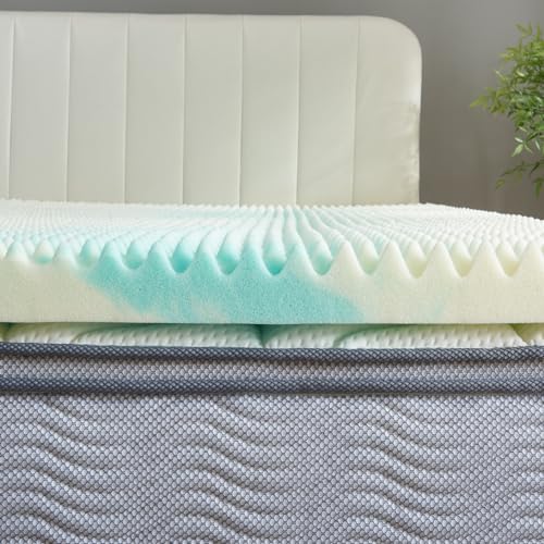 Restologie 2'' Reversible Gel Memory Foam 7- Zone Mattress Topper (Queen)