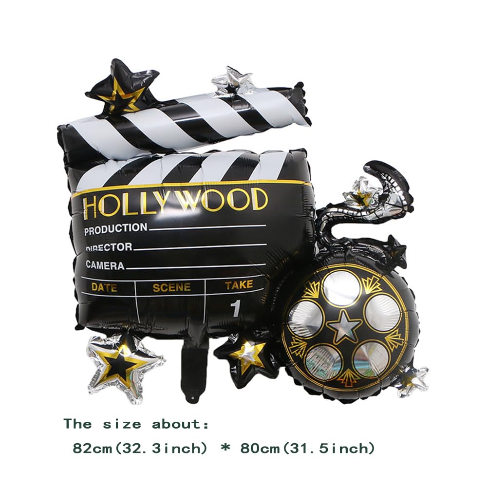 BoningNEW 2 Pcs Cine Camera Mylar Foil Balloons Movie Night Balloons for Birthday Party Wedding Baby Shower Photography Theme Party Hollywood-themed Party Carnival Theme Party Decorations Supplies