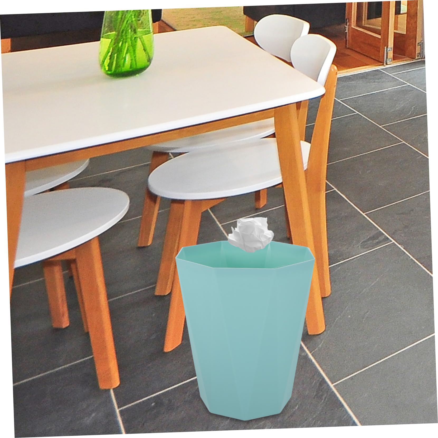 STOBOK Plastic Trash Bin Kitchen Trash Can Small Trash Can Home Garbage Can Plastic Rubbish Can Plastic Trash Can Plastic Waste Bucket Bathroom Trash Can Office Trash Can Garbage Bucket