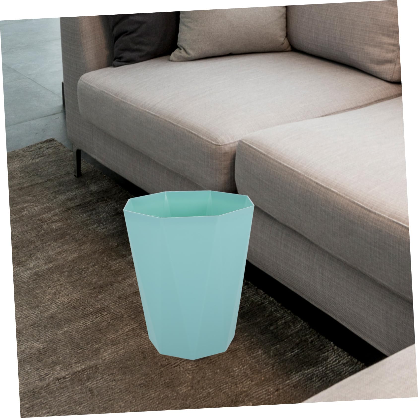 STOBOK Plastic Trash Bin Kitchen Trash Can Small Trash Can Home Garbage Can Plastic Rubbish Can Plastic Trash Can Plastic Waste Bucket Bathroom Trash Can Office Trash Can Garbage Bucket