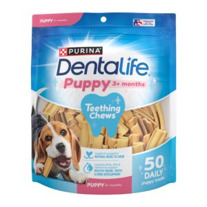 dentalife purina chicken flavored puppy teething chews 17.3 oz - 50 ct. pouch