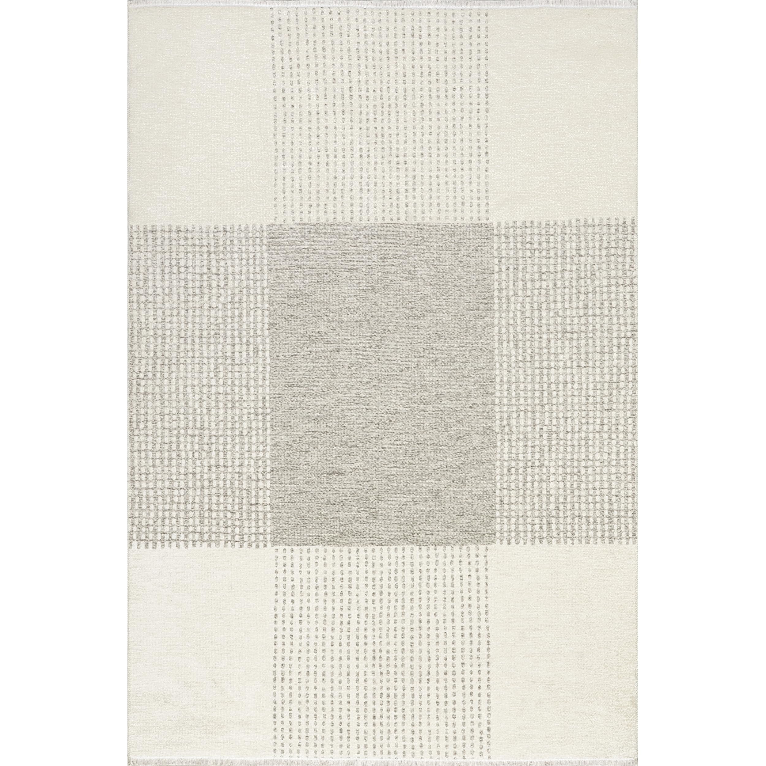 nuLOOM 3' x 5' Versa Collection Reversible SuperiorWash Area Rug, Machine Washable, Stain-Resistant, Easy Storage, Oeko-TEX Certified, Kirby Cream