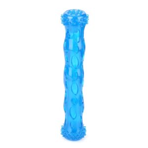 joroburo dog chew toys, silicone non toxic tasteless safe bite resistant pet molar teeth cleaning stick, puppy toothbrush interactive dog toys for small medium large dogs pet (blue l)