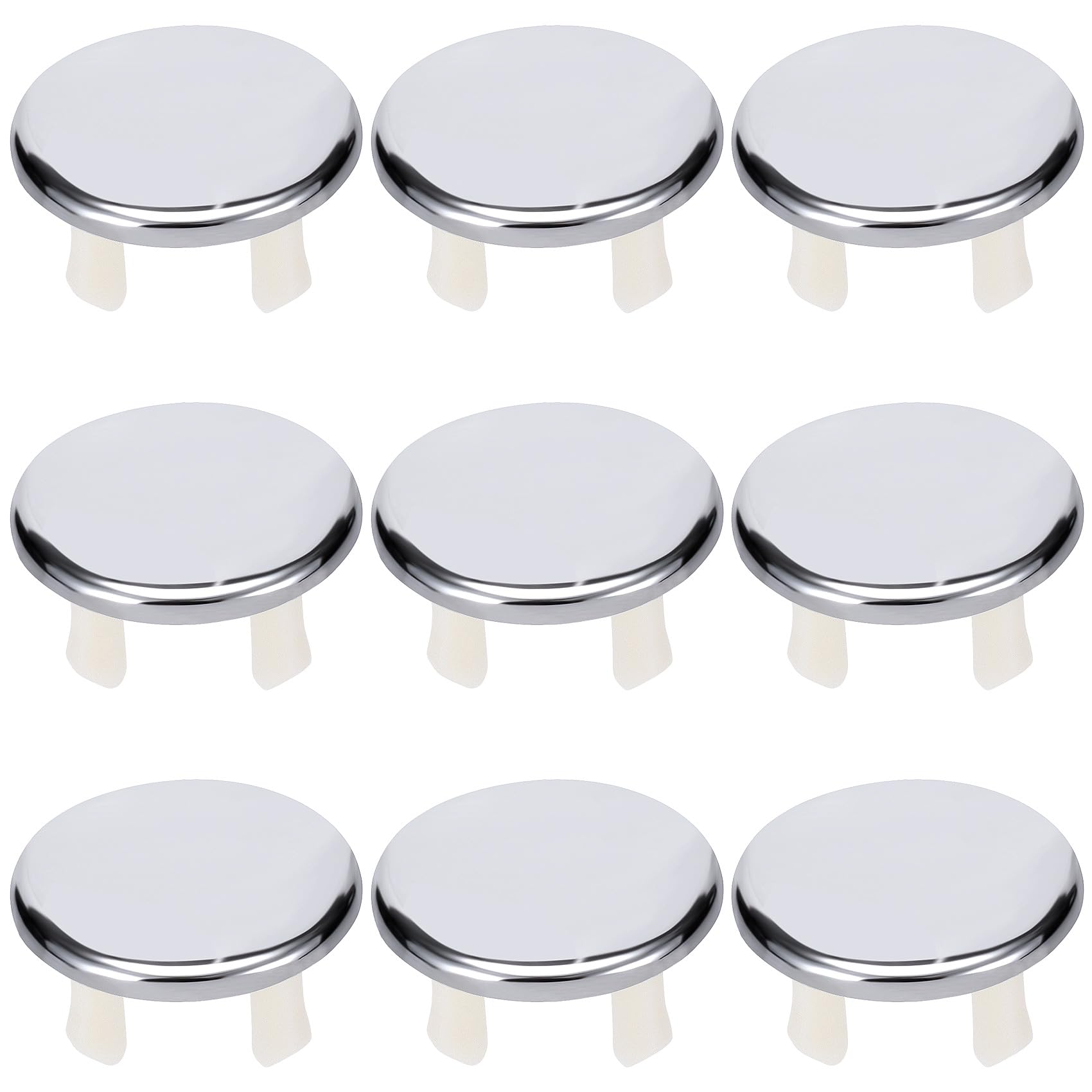 HINZIC 10 Pack Bathroom Faucet Sink Overflow Cover, 22-25mm Dia Round Plastic Decorative Ring Hole Caps Basin Trim Replacement for Kitchen Bathtub Drains