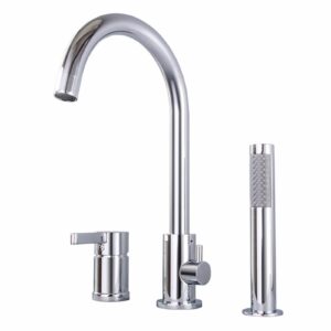 wudli shower attachment for bath taps 3-hole bathtub tap, bath mixer tap shower head with hose