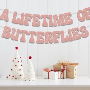 A Lifetime of Butterflies Banner, Butterfly Bridal Shower Decor Sign, Butterfly Theme Wedding Bachelorette Party Decorations, Butterfly Themed Engagement Party Supplies