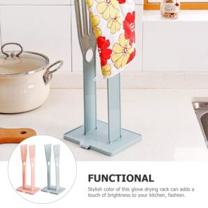 PRETYZOOM 2pcs Kitchen Glove Holder, Plastic Glove Drying Rack Rubber Gloves Drying Stand, Kitchen Sink Drain Rack for Dish Gloves Sponges