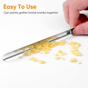 Unomor 5pcs Restaurant Crumb Sweepers, Stainless Steel Crumb Scraper Table Crumb Sweepers Bread Crumber Cleaner Kitchen Crumber Tool for Waiters Waitresses and Servers