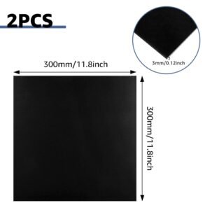 LOYORTY 2PCS 12 x 12 x 1/8(0.12”) Inch Anodized Aluminum Sheet, Black Aluminum Engraving Blanks, 3MM Thin Metal Plates for Laser Engraving, Crafting, DIY, House Decoration