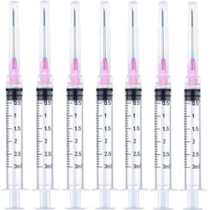 3ml 18 gauge 1.5 inch sample measuring dispensing lab utensils, for industrial, scientific and experiments research, pack of 100